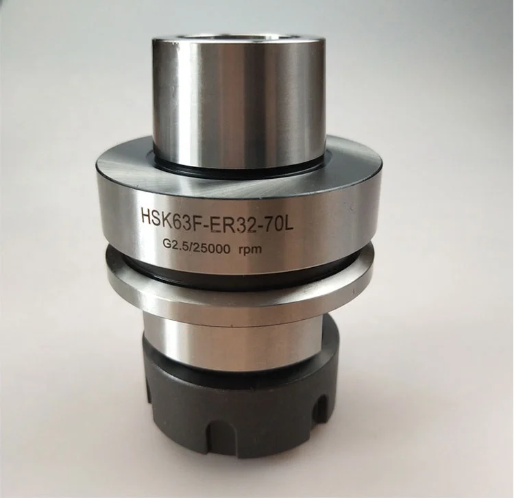 Lathe Machine Tools Spindle HSK63F ER40 Collet Chuck Clamp Holder Shank ...