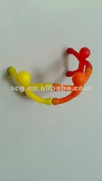 Mini Flexible Q-Man Magnet - Eco-Friendly Magnetic Toy