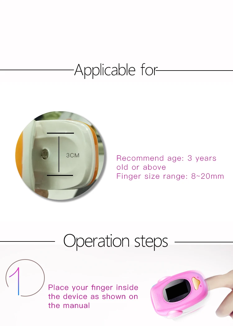 Portable Children Oxygen Monitor Paediatric Finger Pulse Oximeters ...