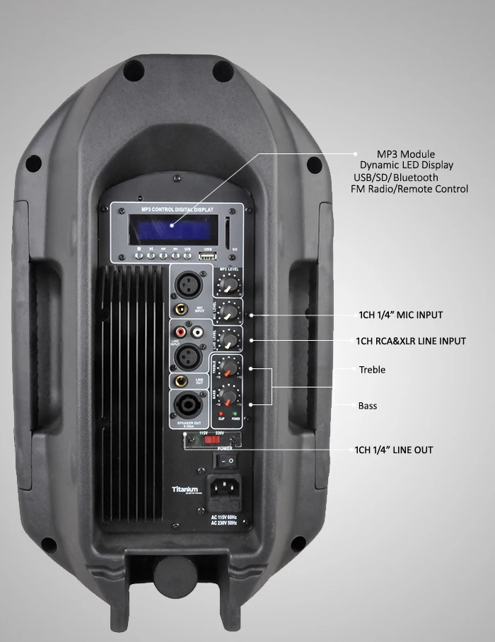 Accuracy Pro Audio Pmy10amk-bt 120w Powered Speaker Portable Box Full Range Speaker Design 10 ...