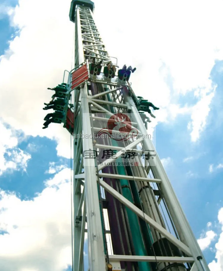 55m High Thrill Free Fall Rides - Ultimate Theme Park Experience