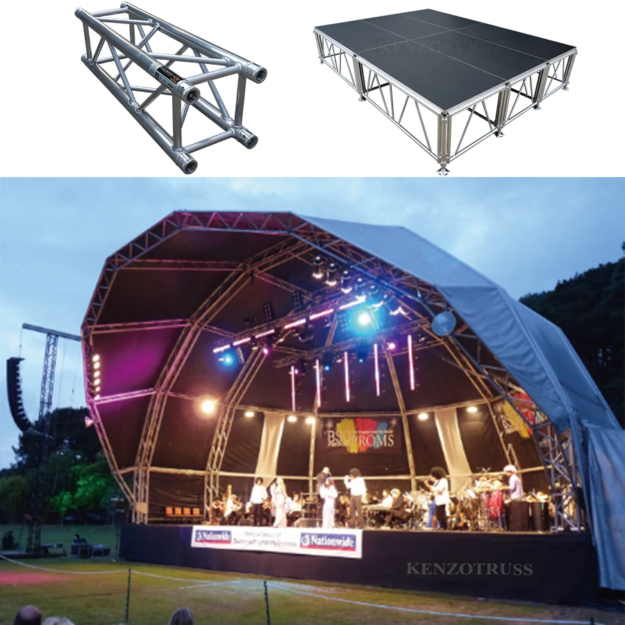 Aluminum Truss for Concert Arched Stage Canopy Roof Design