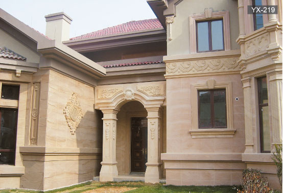 Project Building Facade Materials Beige Limestone Facade Exterior Wall ...