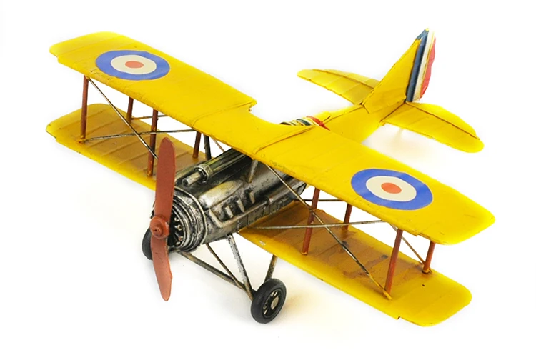 Antique Metal Crafts American Vintage Airplane Model Retro Biplane ...
