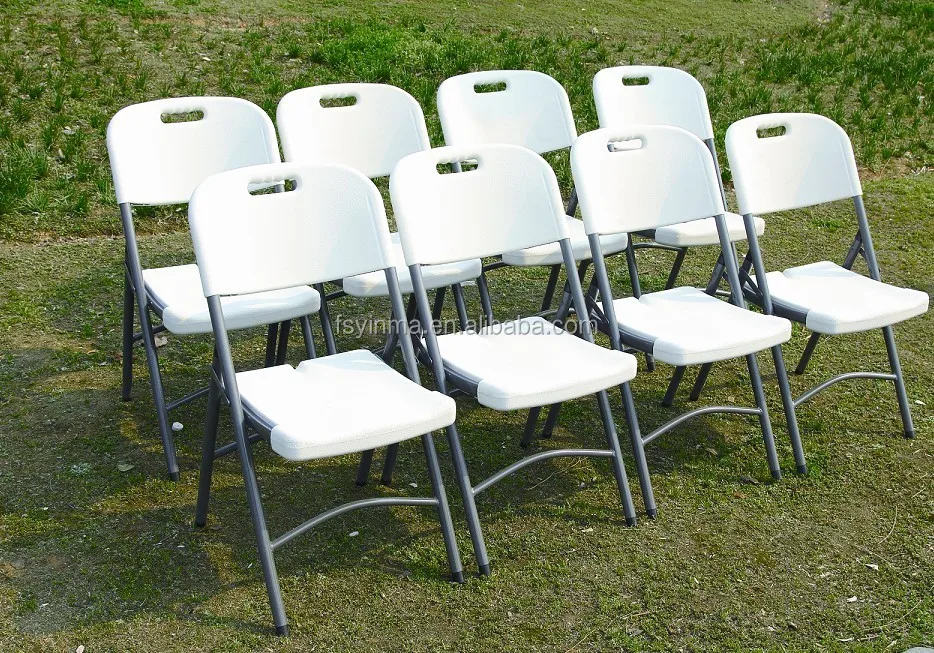 Yinma White HDPE Outdoor Rectangular Plastic Folding Table