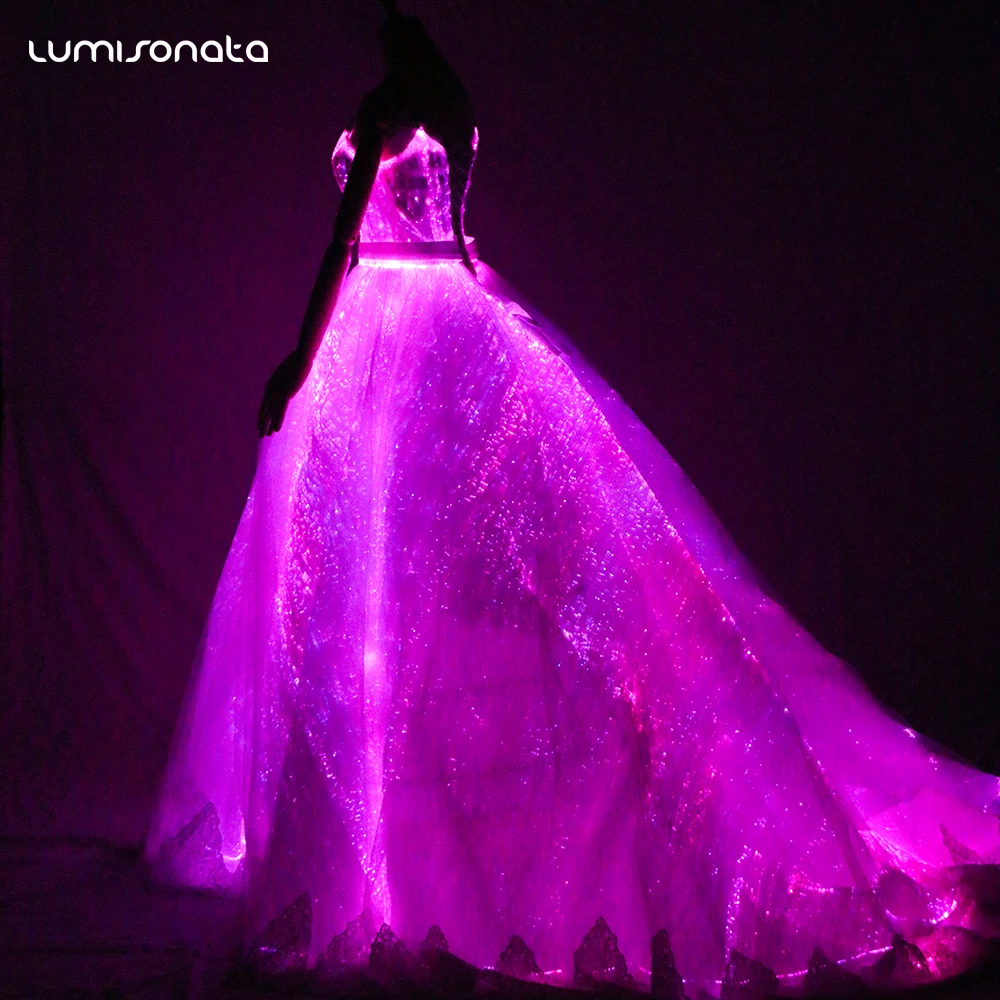 New Arrival Hot Sale Luminous Led Lights Prom Dress - Buy Led Dress For ...