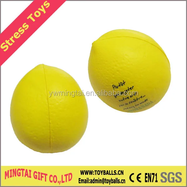 Orange Shape Stress Ball Lemon Shape Pu Foam Stress Ball Fruit Anti ...