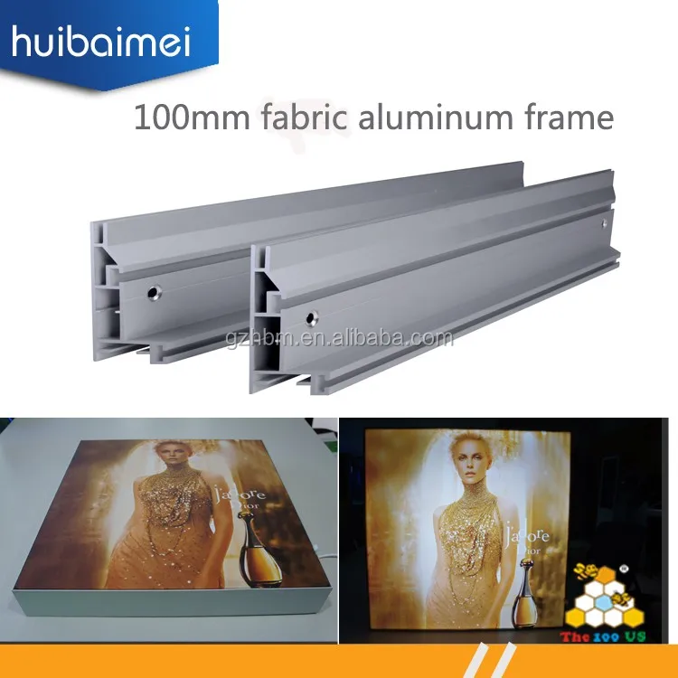 Thickened Frameless Aluminium Profile Led Backlit Fabric Picture Frame ...