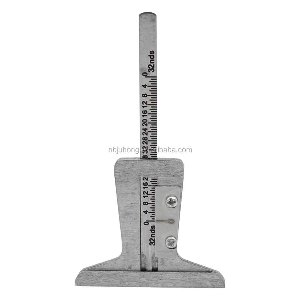 T Style Stainless Steel Tire Tread Depth Gauge Stainless Steel Slide ...