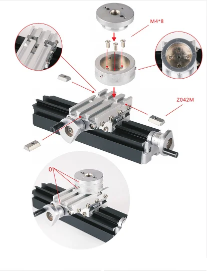 12000rpm Metal Mini Rotating Lathe TZ20002MR DIY Gear Lathe