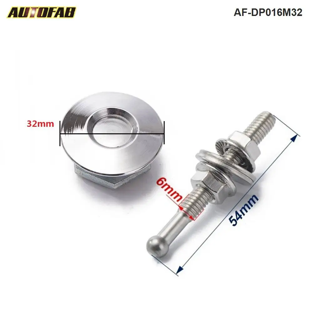 Autofab-1.25" Universal Jdm Style Push Button Billet Hood Pins Lock ...