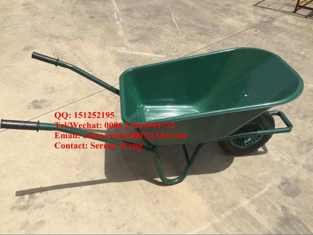 Hot Sale Europe Plastic Garden Wheelbarrow Wb6414p With Pneumatic Wheel ...