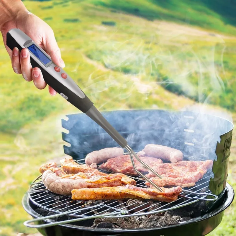 Digital Electronic Fork Kitchen Meat Cooking Bbq Food Grill Thermometer ...