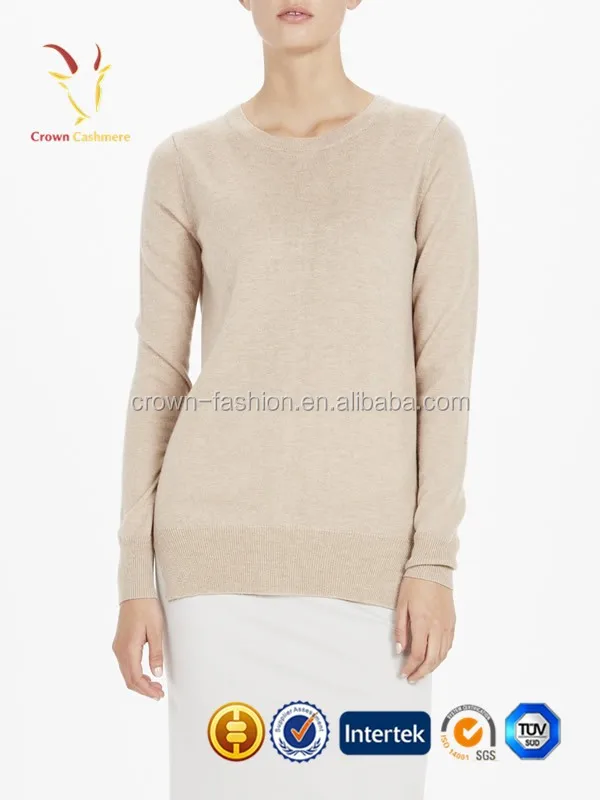 Hand Knitted Plain Cashmere Winter Kashmir Pullover Sweater Woman - Buy ...
