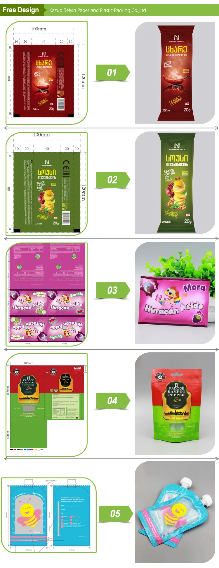 Custom Dried Food Snack Biltong Beef Jerky Packaging Bags