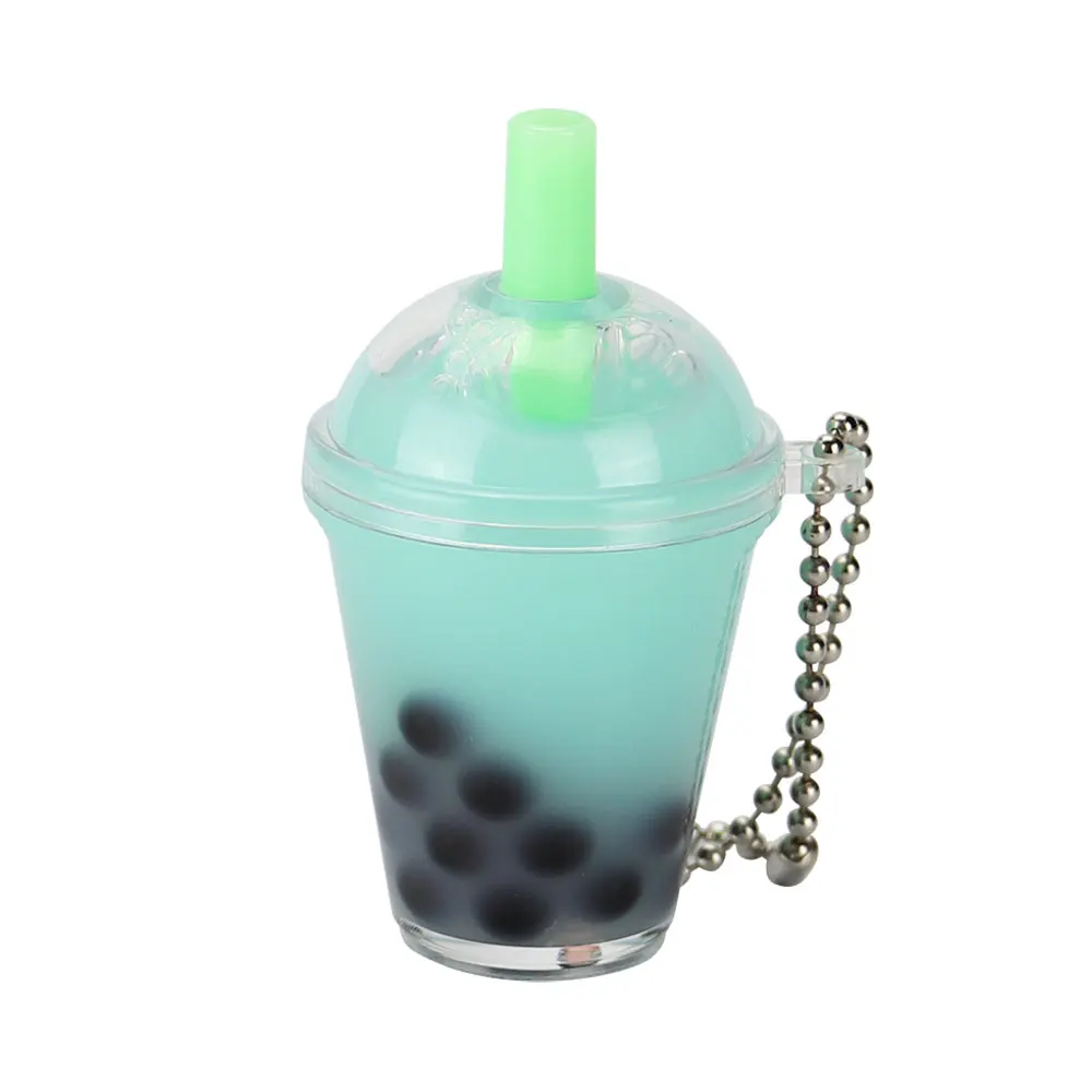 Professional Boba Milk Tea Acrylic Keychain Liquid Custom Keychain ...
