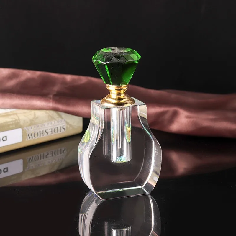 Luxury Mini 6ml Blue Crystal Glass Perfume Bottle Screw Neck Perfume ...