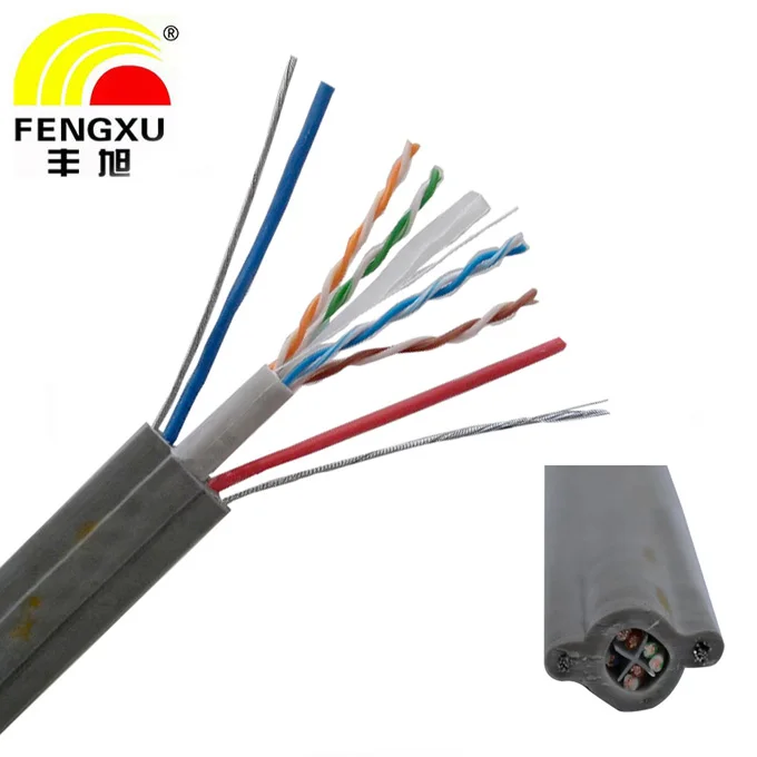 Cat6 2 Core Power Cable Elevator Network Cable For Traveling Spare ...