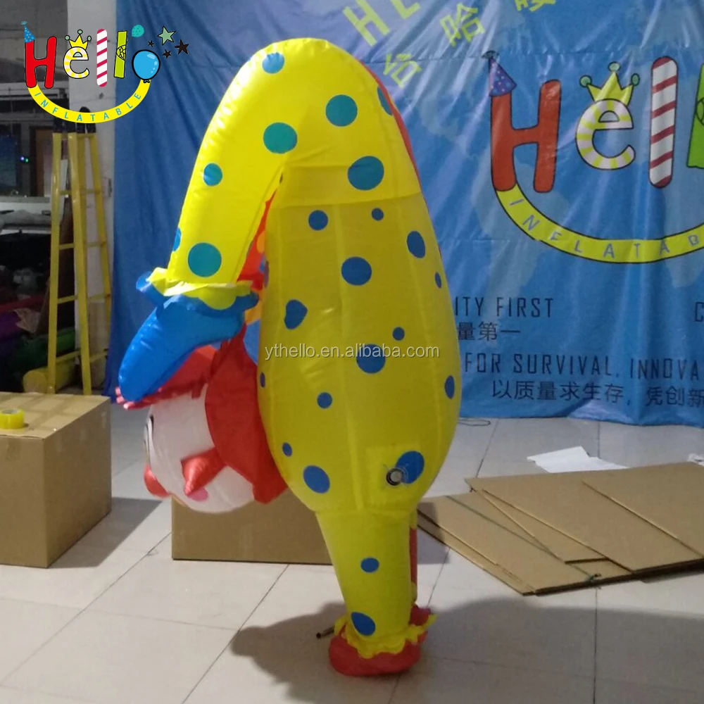 Funny Outdoor Advertising Inflatable Walking Handstand Clown Costume ...
