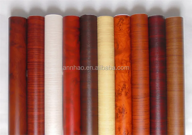 1.22*50m High Quality Pvc Wood Grain Vinyl Rolls Adhesive Decorative ...