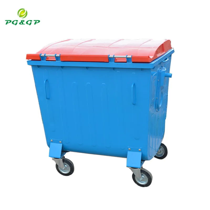 1.1 M3 Flat Lid Galvanized Steel Waste Bins - Durable & Sustainable