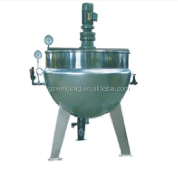 500 Liter Cooking Double Steam Jacketed Kettle With Stirrer - Buy Steam ...