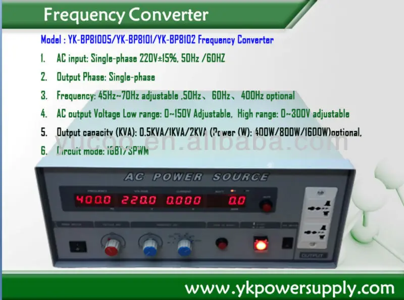 Single Phase Ac Power Source Variable Frequency Power Supply 500va ...
