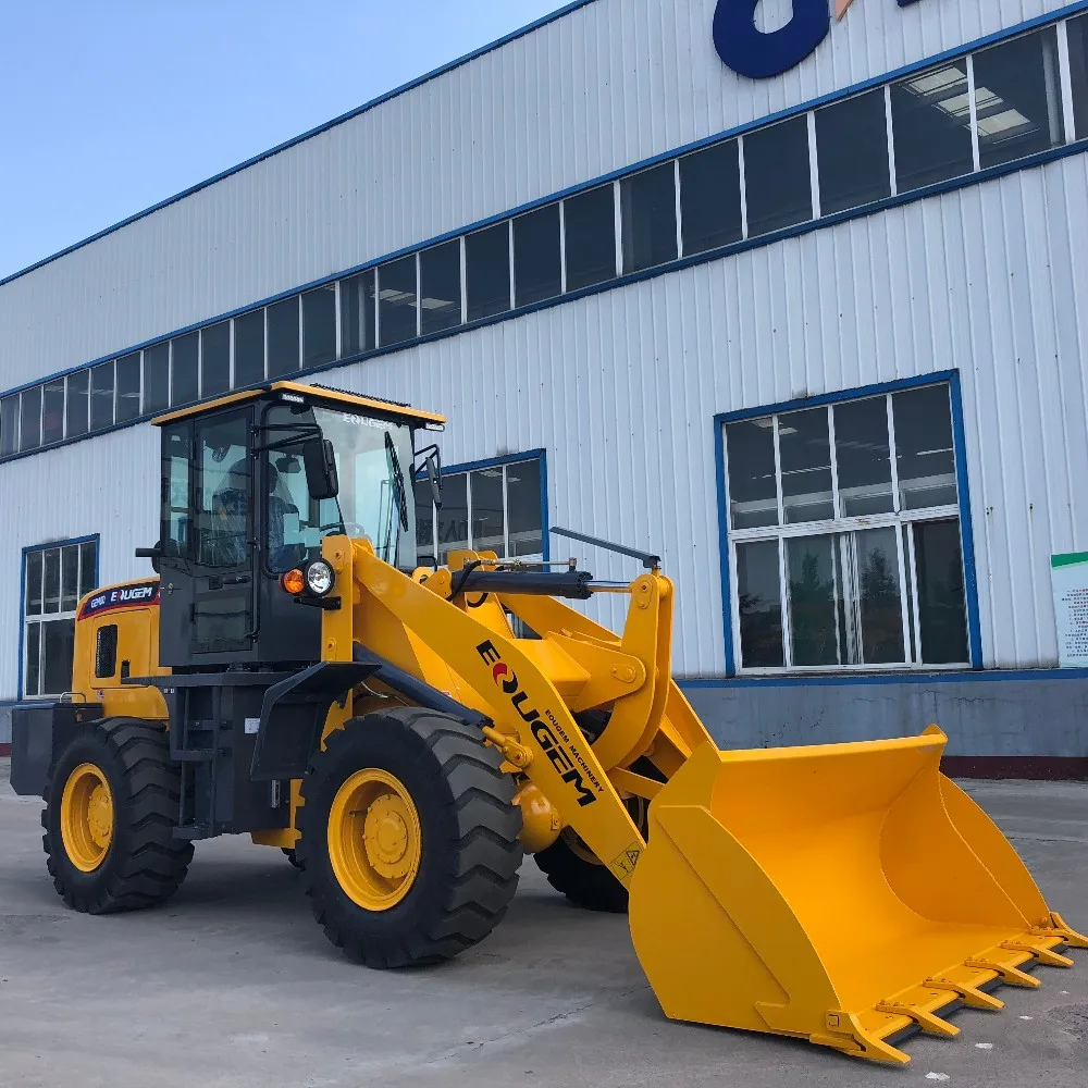 Hydraulic 2 Ton Payloader Front End Articualted Wheel Loader With Log ...