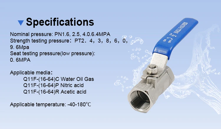 3 Way Ball Valve 1000 Wog Psi 3 Inch Ball Valve Female Thread 2 Way One ...