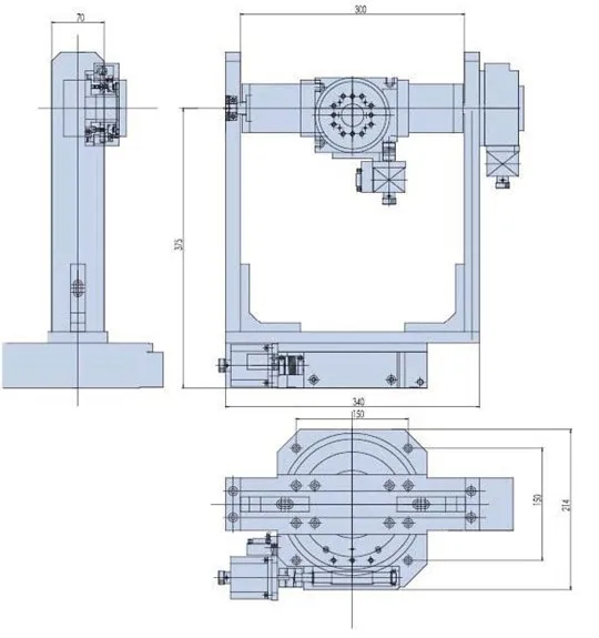Stade XY motorisé PT-SW01 Instruments d'optique de rotation à 3 axes ...
