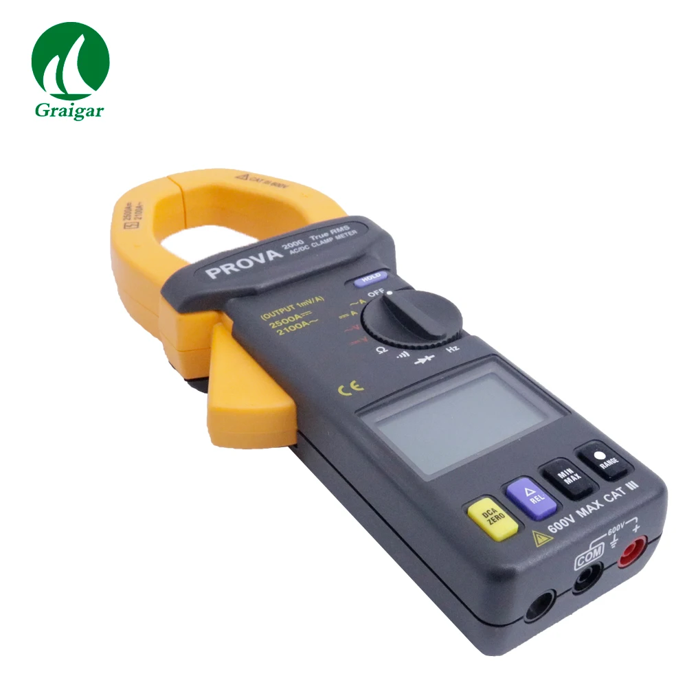 PROVA-2000 AC/DC Clamp Meter Digital Clamp Meter with True RMS ...