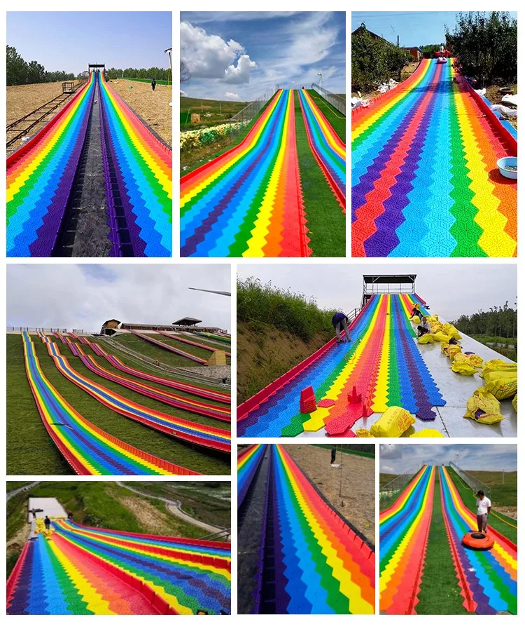 Diverse Single And Double China Plastic Dry Ski Slope Snow Tube Slide ...