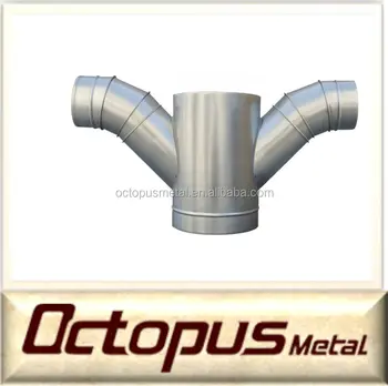 Duct Fitting/wye Four Way Tube Fitting/duct X-cross - Buy 45 Degree ...