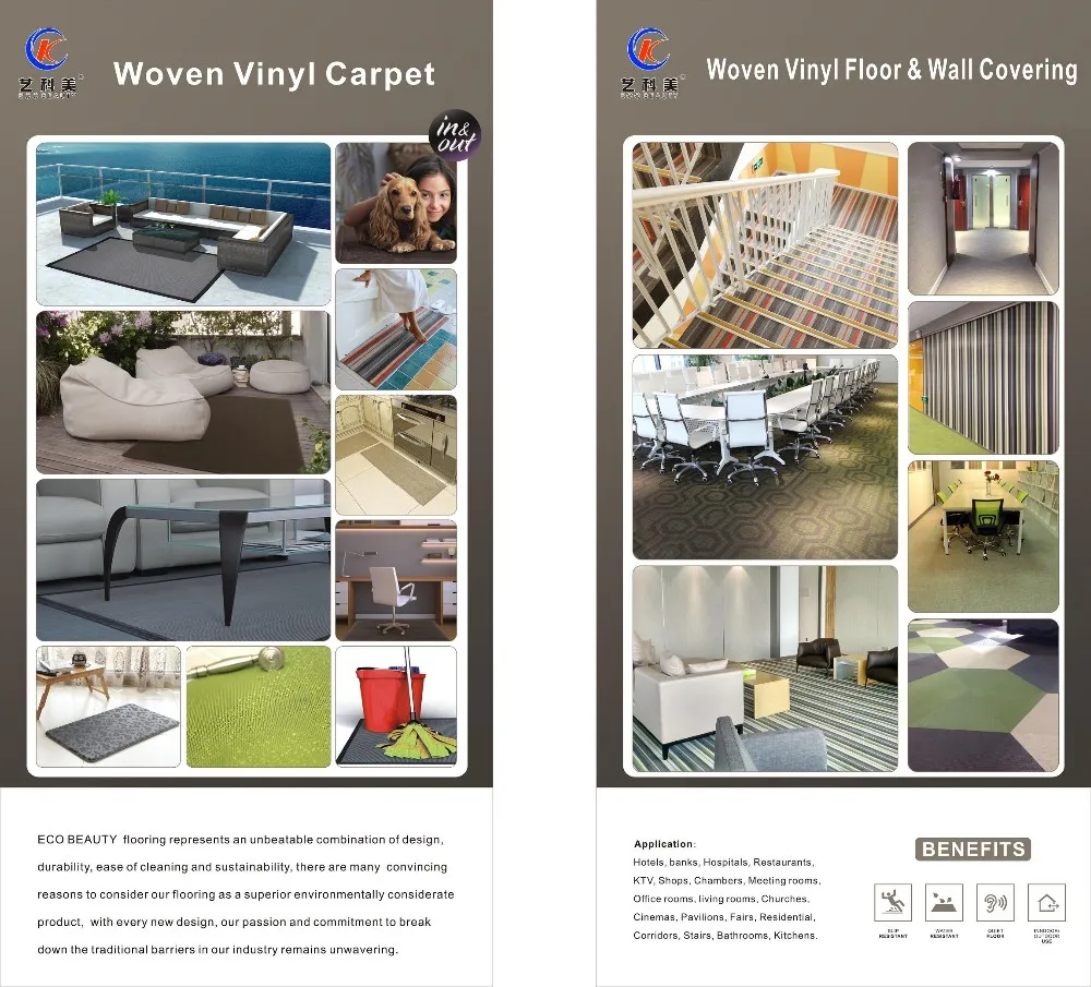 Pvc Woven Vinyl Anti Slip Plastic Washable Carpet Floor Mat - Buy ...