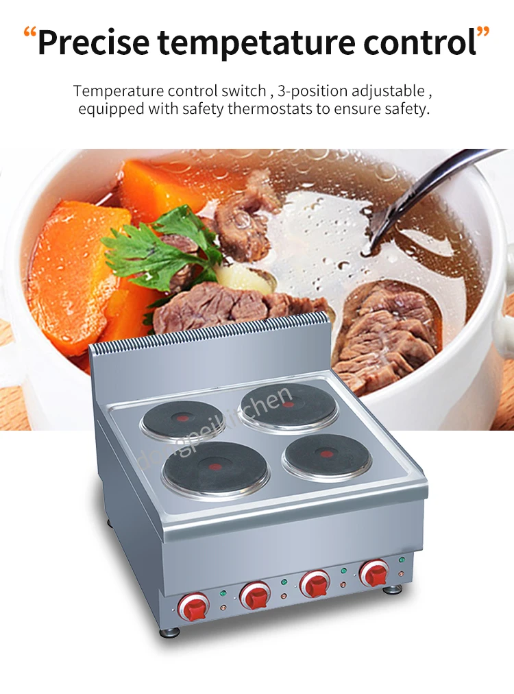 4 Burner Electric Hot Plate - High Quality Commercial Cooking