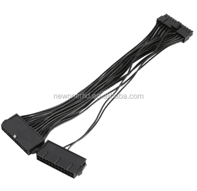 Dual Psu Power Supply 24 Pin 20+4 Pin Adapter Cable For Atx Motherboard ...
