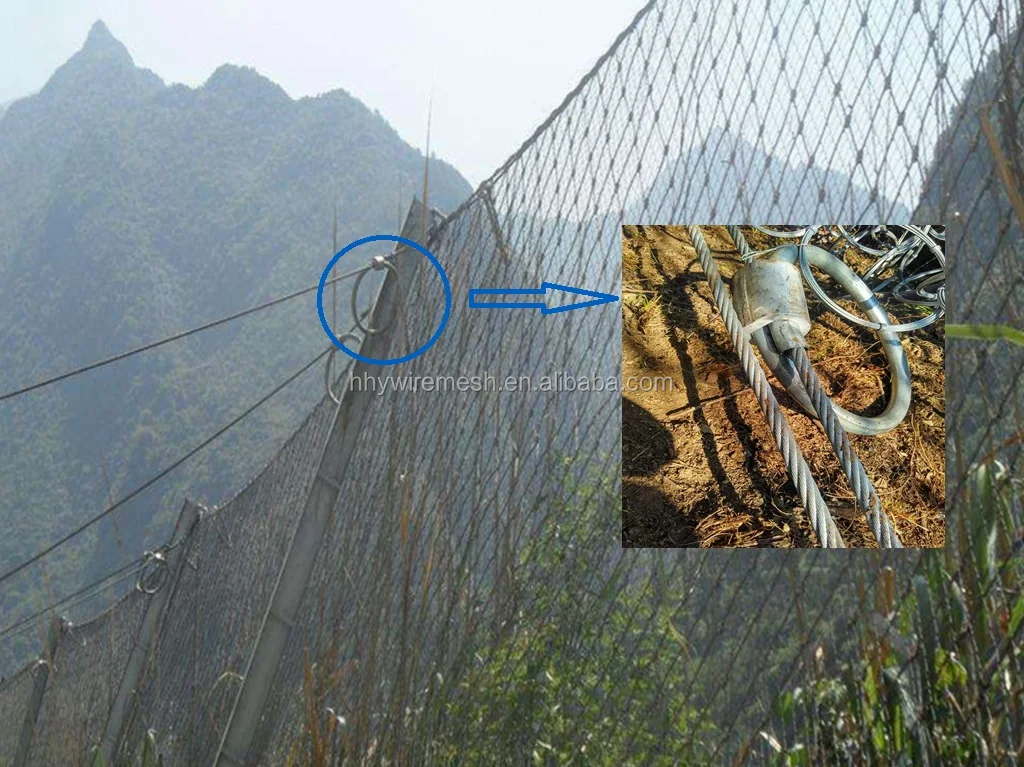 Stainless Steel Wire Rope Mesh Net for Rockfall Barriers
