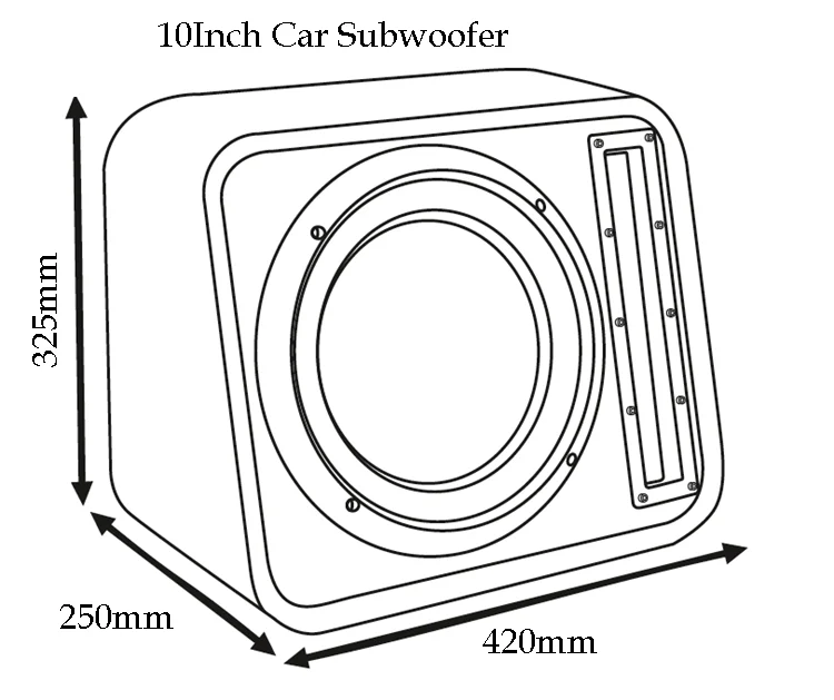 12V Sub Woofer Ported Speaker Box - 10 Inch & 12 Inch