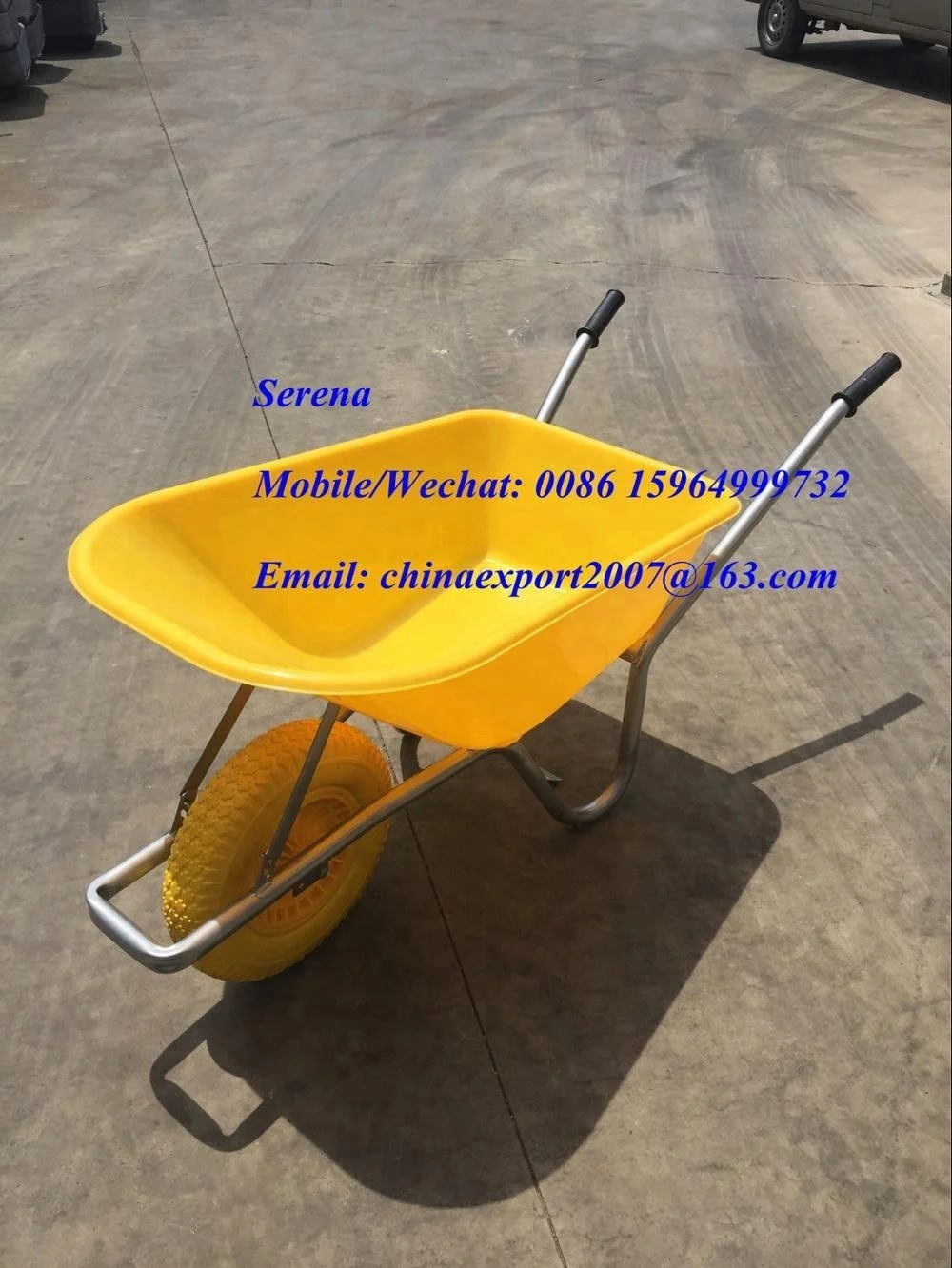 Germany Style Heavy Duty Plastic Garden Wheelbarrow Wb6414p With Pu ...