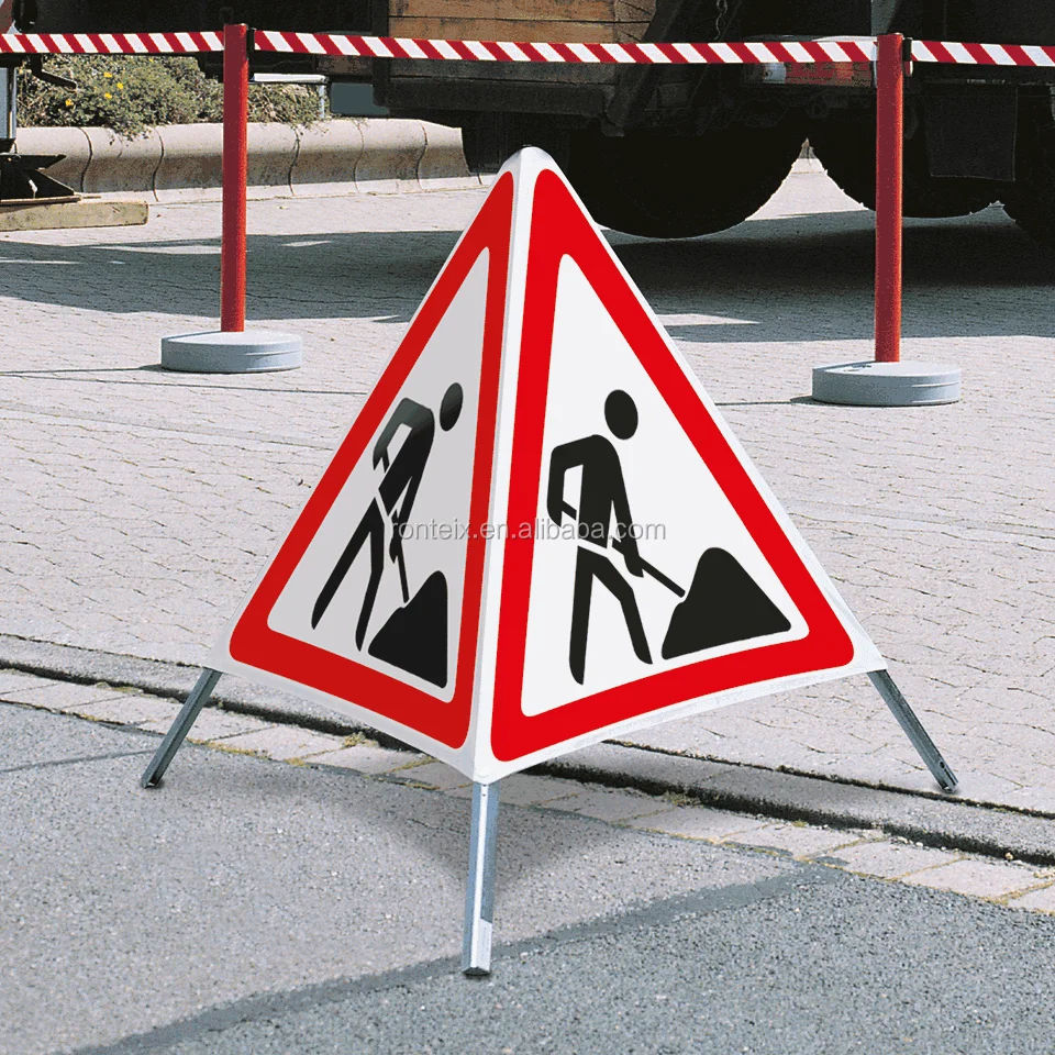 Collapsible Tripod Warning Sign With Stand Foldable Emergency ...