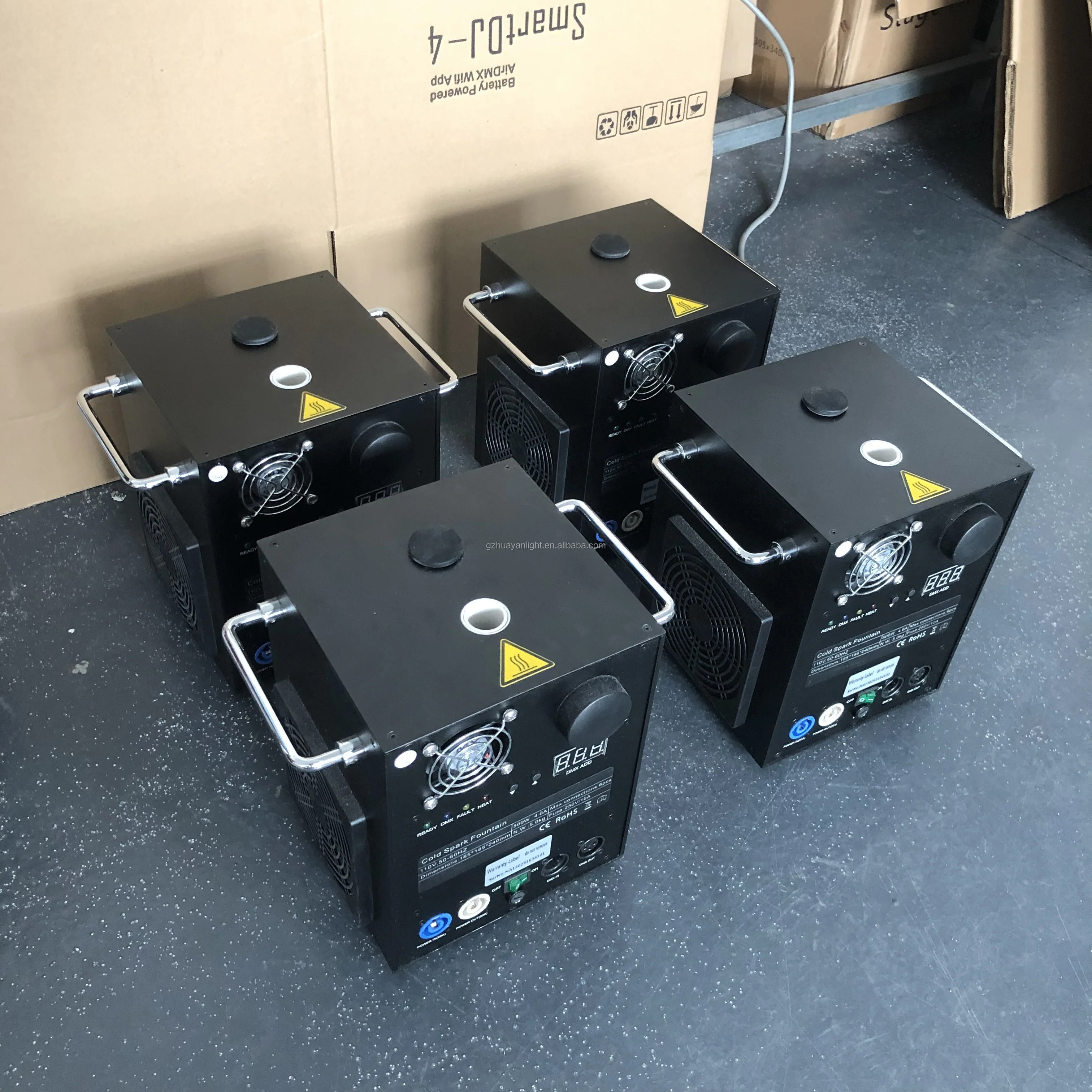 650W DMX Mini Spark Machines with IR Remote Controller