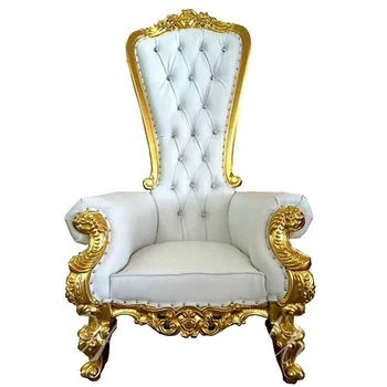 Crown & Royal Wedding Use High Back King Throne Chair For Bride And ...