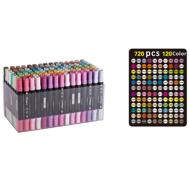 Rainbow Magic Markers Pens,Brush Tip Marker,Permanent,120 Colors - Buy ...