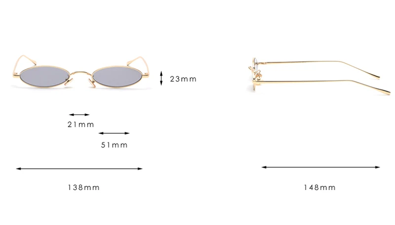 Shop Our Small Oval Glasses Frame Men Retro Gold Metal Frames