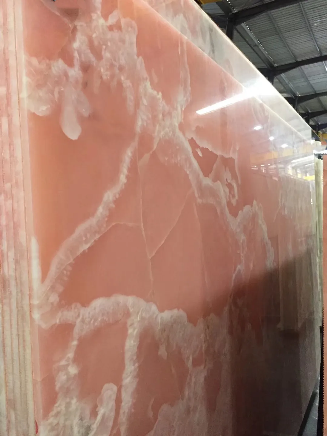 Beautiful Pink Onyx Slab - Perfect for Marble Countertops