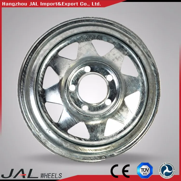 4 Hole Steel Car Wheels 4x4 Trailer Wheels 13 Inch White Spoke 4x100 ...