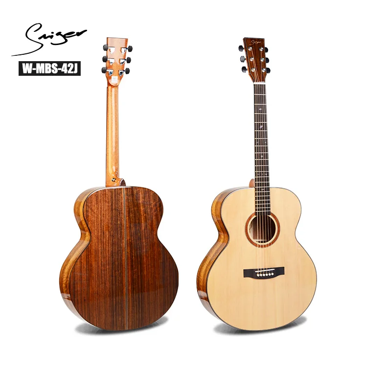 Solid Western Stringed Musical Instruments Jumbo Walnut Guitar - Buy ...