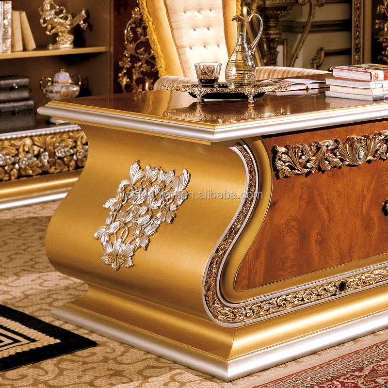 OE-FASHION High End Office Table - Luxury MDF Executive Desk