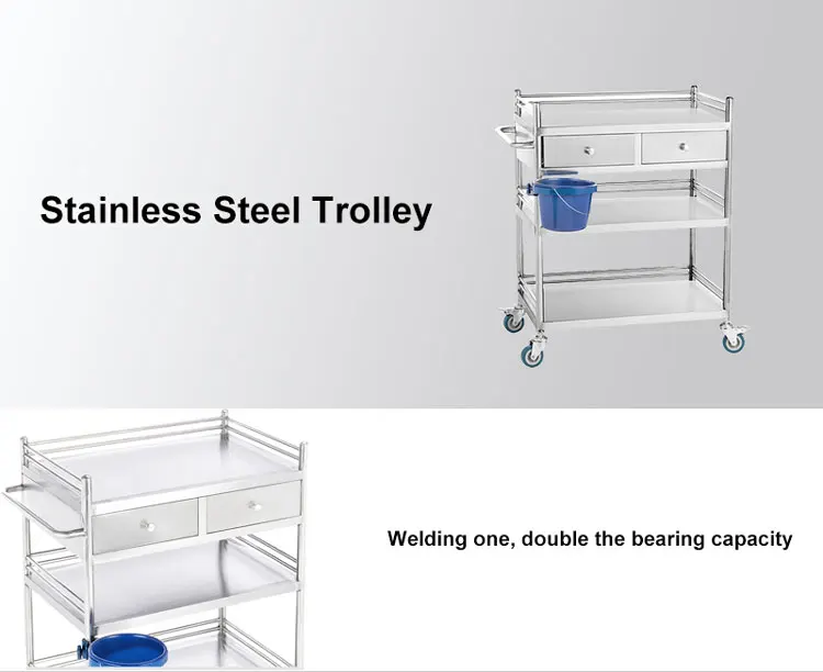 Medical Hospital Dressing Stainless Steel Surgical Trolley