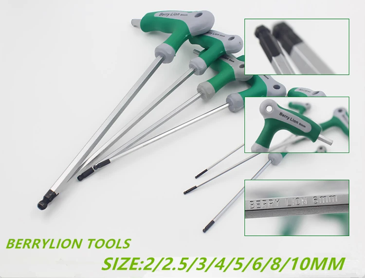 2 to 10mm T L Type Plastic Handle Hex Allen Key Set